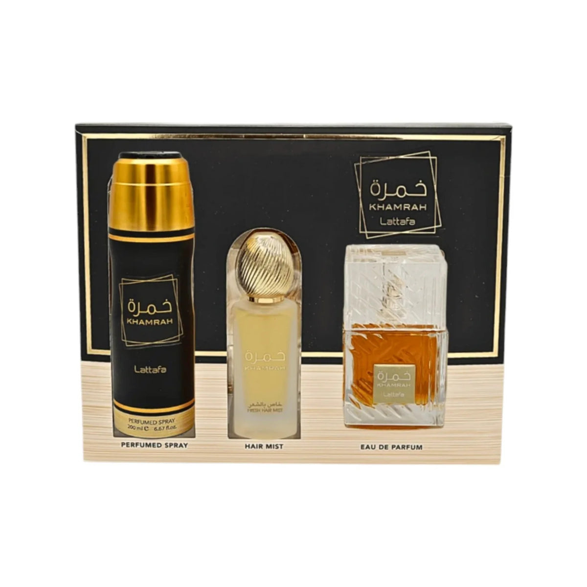 Set 3 Piezas Khamrah Unisex de Lattafa EDP – Arome México